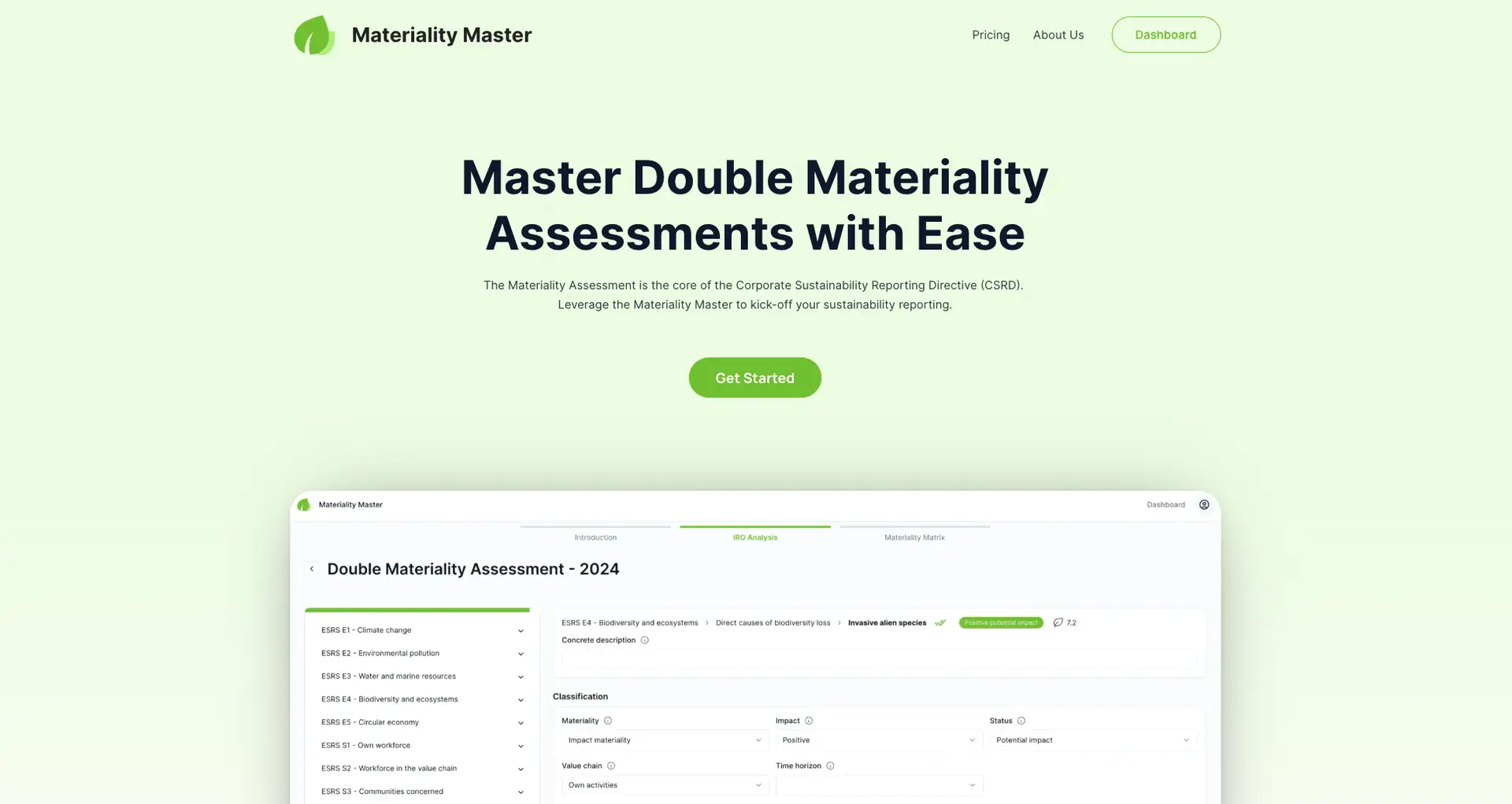 Materiality Master Home - Materiality Master
