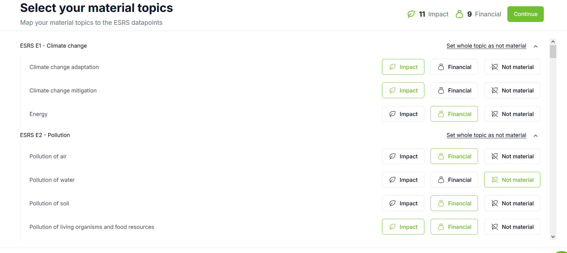 Guide: How to Use our ESRS Data Points Mapping Tool - Materiality Master